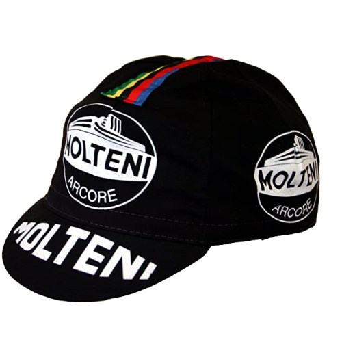 Retro Koerspet Molteni Arcore / Fietspetje Zwart | Wieleroutfits